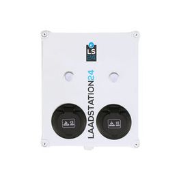 LS24 dubbele laadpaal type 2 Mennekes wandcontactdoos 2x32A (2x22kW ...